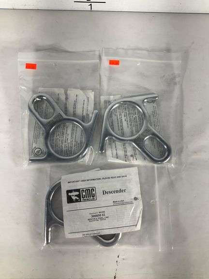 Three CMC Rescue Aluminum Rope Descenders - Hash Auctions