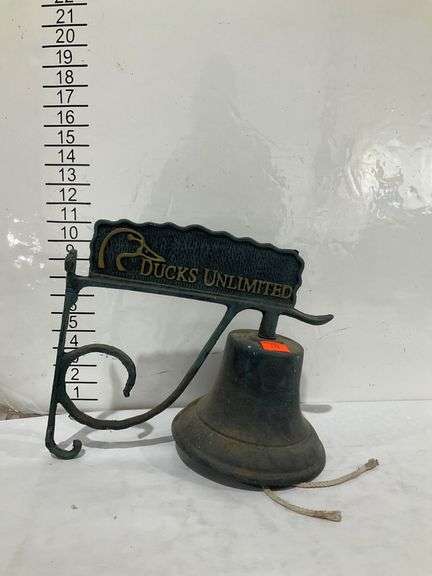 Cast Bell With Ducks Unlimited Plaque - Hash Auctions