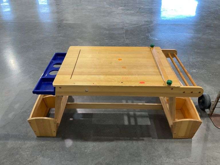 Wooden Multi-Function Art Activity Table With Attached Storage ...