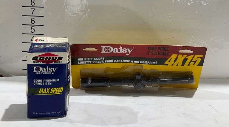 Daisy Air Rifle Scope 4×15 and 6000 Premium Grade BBs - Hash Auctions
