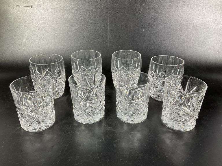 Eight crystal rock glasses. Two sizes four each - Hash Auctions