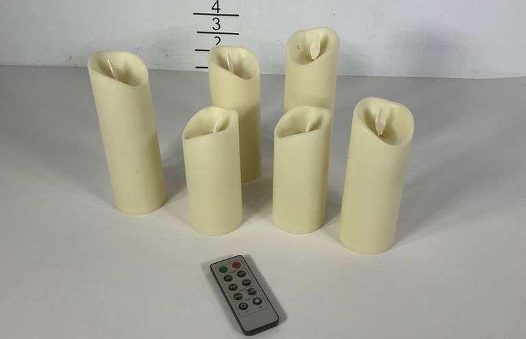 Set of LED Flameless Candles with Remote Control - Hash Auctions