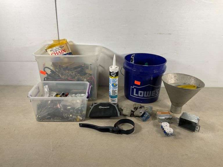 Assorted Hardware, Tools, and Buckets Lot - Hash Auctions