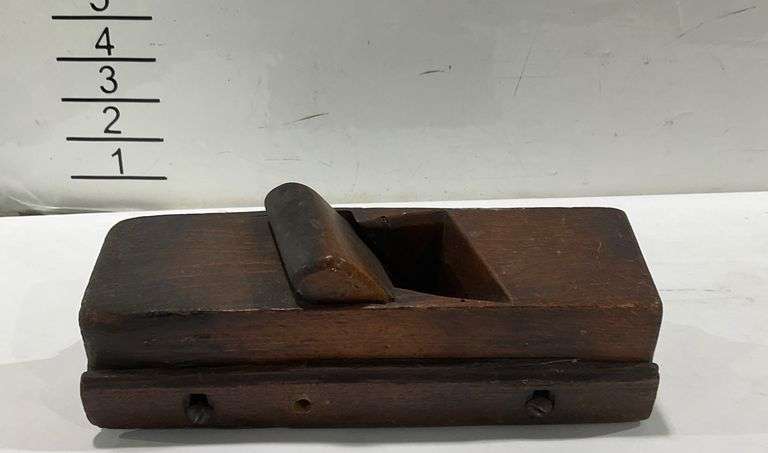 Wooden Hand Plane Component With Wedge and Mouth Opening - Hash Auctions