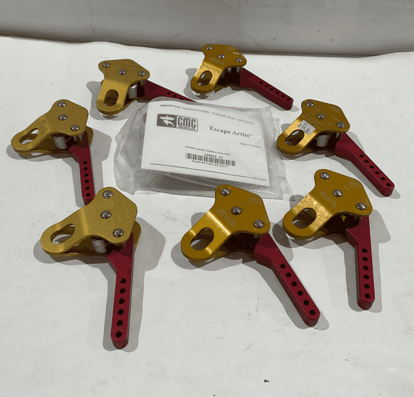 Set of 8 CMC Escape Artist Descenders, Gold and Red Aluminum - Hash ...