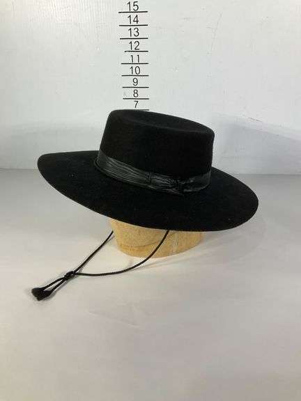 Black Felt Wide-Brim Hat by Madcaps, New York & Paris - Hash Auctions