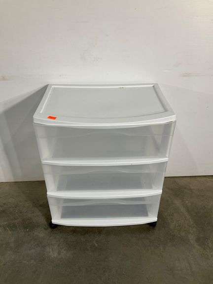 Sterilite 3-Drawer Plastic Storage Cart on Casters - Hash Auctions