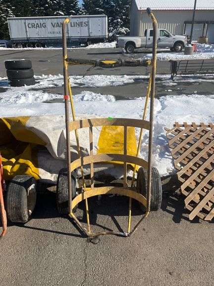 landscaping Yellow Steel Tree ball cart with Pneumatic Tires 60in high ...