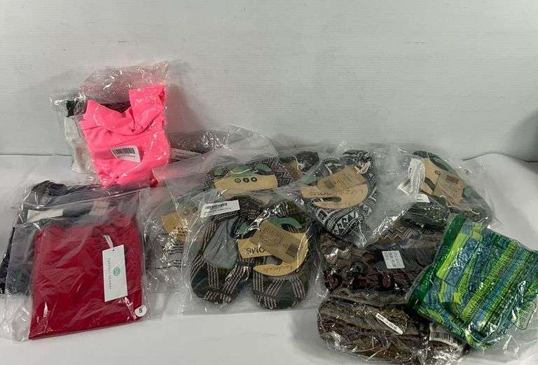 Assorted Lot of Women’s Size Small Clothing Items and Slippers in ...