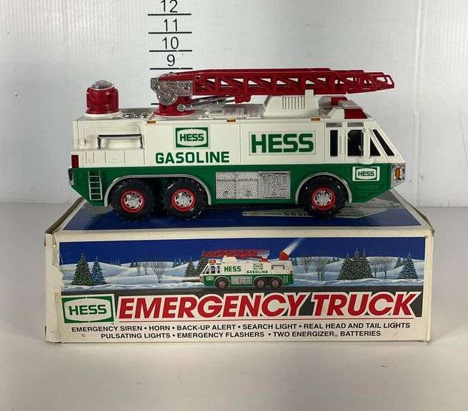 Hess Gasoline Emergency Truck Toy with Original Box, Green and Red ...