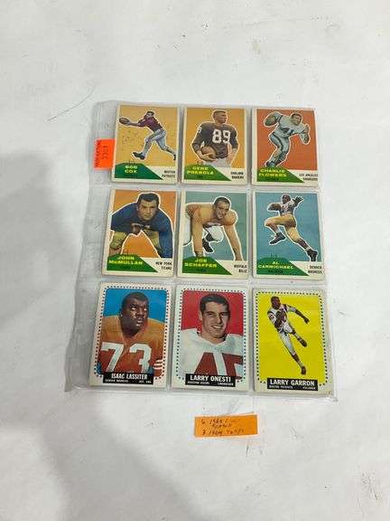 1960 Fleer and 1964 TOPPS Football Trading Cards Featuring NFL and AFL ...