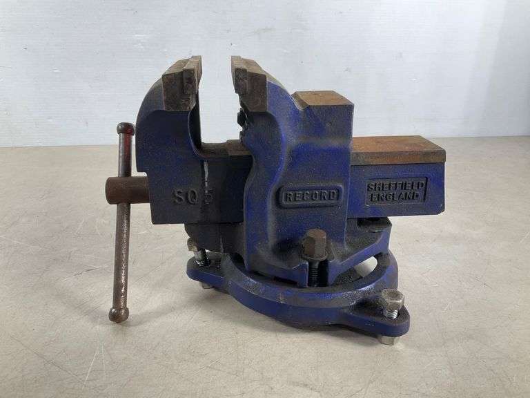 Record Sheffield England Bench Vise SO 5 with Swivel Base - Hash Auctions