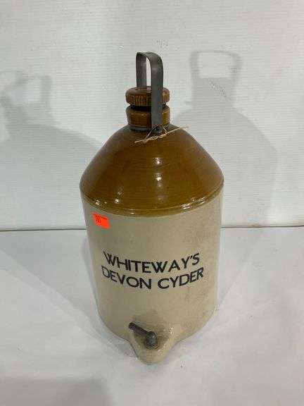 Whiteway’s Devon Cyder Stoneware Dispenser with Metal Handle, 16in Tall ...