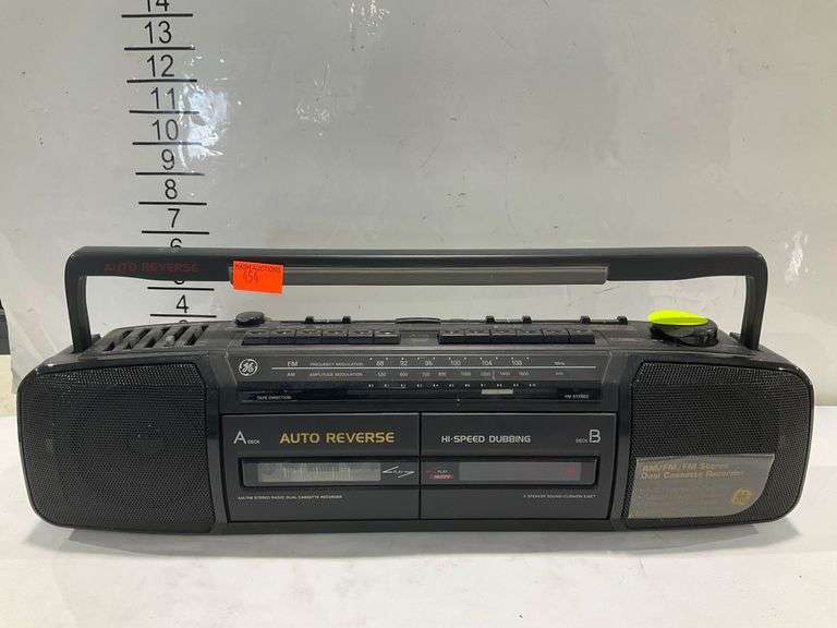 General Electric Auto Reverse AM/FM Stereo Dual Cassette Recorder ...
