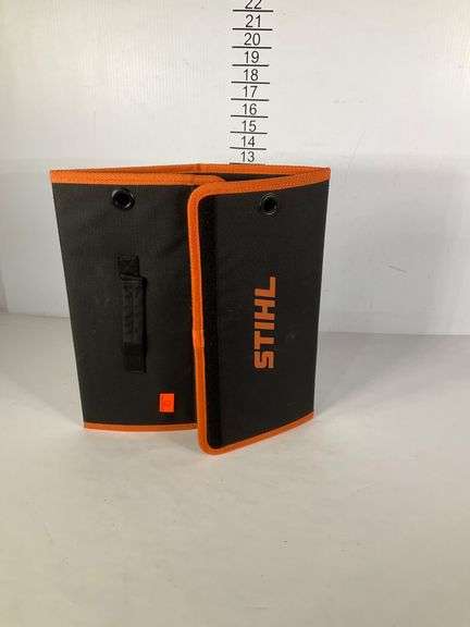 Stihl Black and Orange Tool Roll with Velcro Closure - Hash Auctions