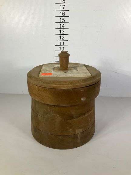 Wooden Butter/Cheese Churn with Ceramic Insert - Hash Auctions