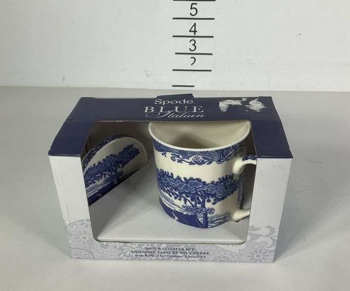 Spode Blue Italian Mug and Coaster Set in Original Packaging - Hash ...