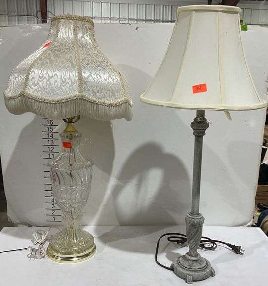 Two Table Lamps with Decorative Bases and Shades - Hash Auctions