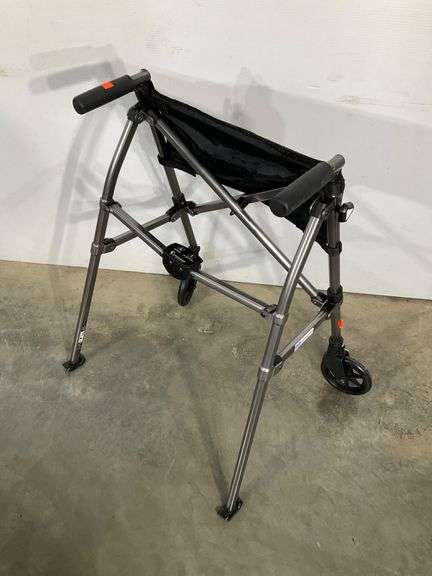 Folding Aluminum Walker With Two-Wheel Design - Hash Auctions