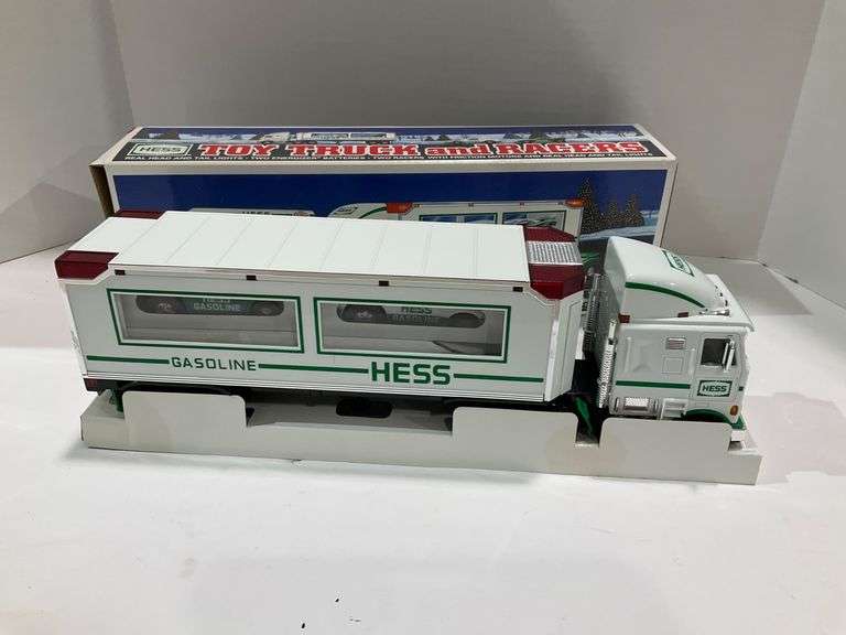 Hess 1997Toy Truck And Racers With Original Box - Hash Auctions