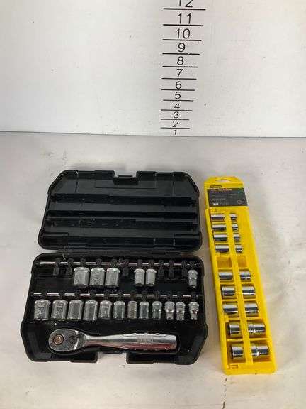 DeWalt Ratchet Set and Husky Socket Set with Cases. Not complete - Hash ...