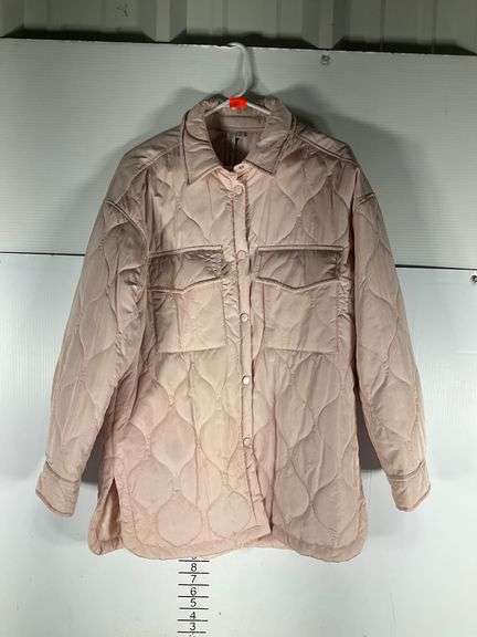 Grace + Karma Quilted Long-Sleeve Button-Up jacket, Size M, Made in ...