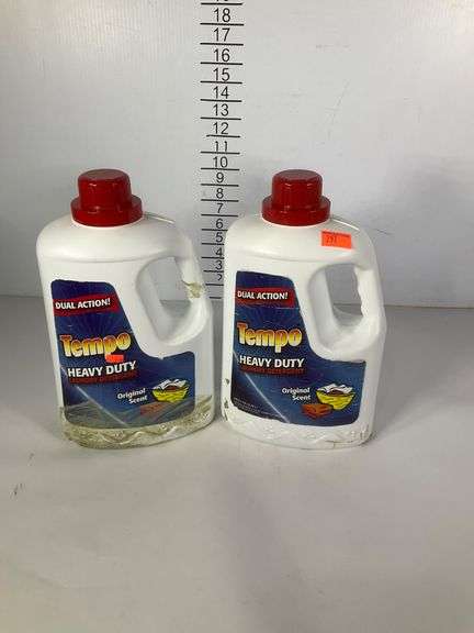 Set of Two Tempo Heavy Duty Laundry Detergent Bottles, Original Scent ...