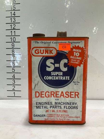 Vintage Gunk S-C Super Concentrate Degreaser Metal Can - Hash Auctions