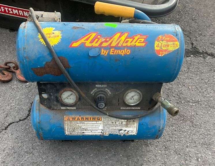 AirMate by Emglo Twin Tank Portable Air Compressor - Hash Auctions