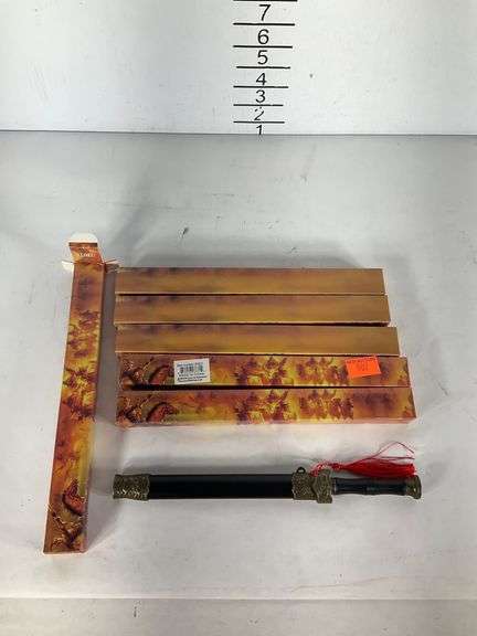 Set of Six Decorative Short Swords with Scabbards and Packaging - Hash ...
