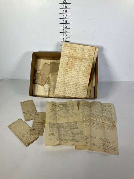 Collection of 19th-Century Handwritten Legal and Financial Documents ...