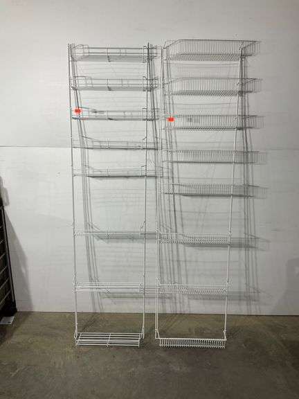 Set of Two 72in White Wire Storage Racks - Hash Auctions