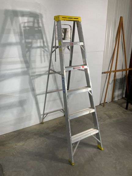 Werner 366 Job Master Aluminum Step Ladder, Type II, 6-Foot - Hash Auctions
