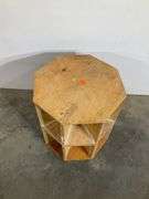 Octagonal Wood Rotating Storage Unit - Hash Auctions