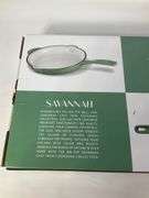 Bel-Fer Savannah Cast Iron Skillet in Box with Green Enamel Handle ...