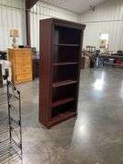 Bookshelf, 5-shelves, 28”L x 12”W x 71”H, cardboard backing - Hash Auctions
