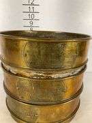 Set of Three Brass Tyler Standard Sieves with Mesh Inserts - Hash Auctions