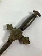 Decorative Sword with Embossed Metal Details and Sheath - Hash Auctions