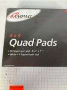 Ampad 4×4 Quad Pads, 10-Pack, 8.5″ x 11″, 50 Sheets per Pad - Hash Auctions