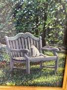 Framed Oil Painting of Garden Scene by Stephen R. Wagner - Hash Auctions