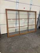 Wood-Framed Multi-Pane Glass Window - Hash Auctions