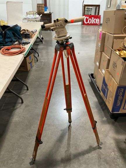 David White Meridian LT6-900 Transit Level with Tripod and Carrying ...