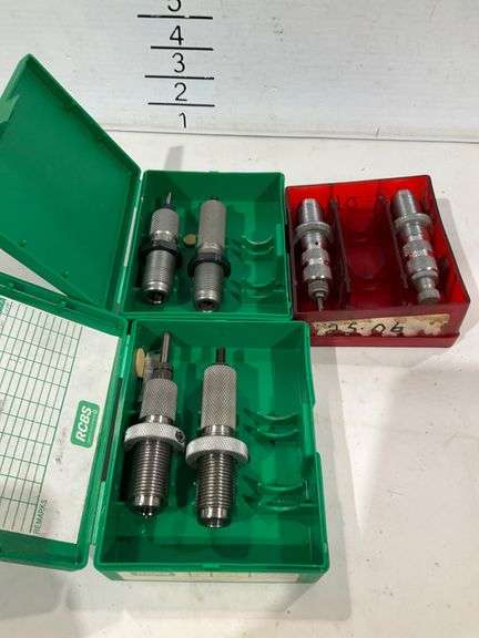 RCBS Reloading Die Sets in Green and Red Cases - Hash Auctions