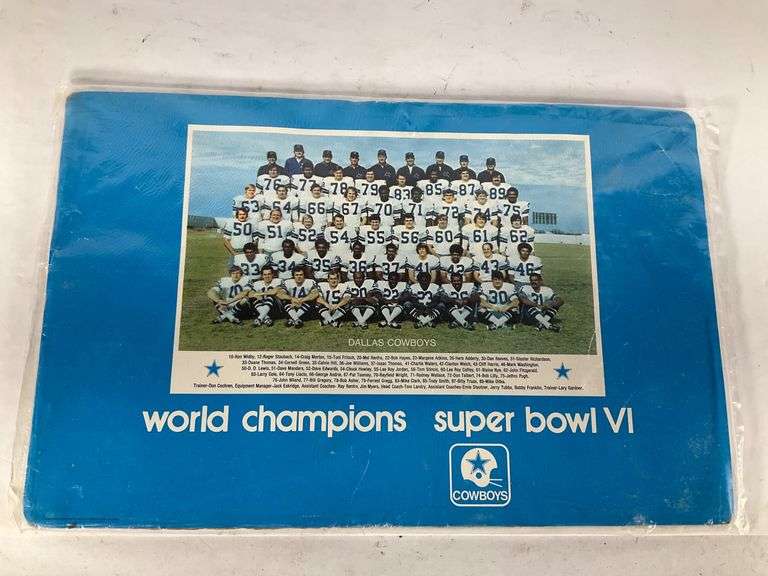 Dallas Cowboys Super Bowl VI Championship Team Photo Board, 17x11in ...