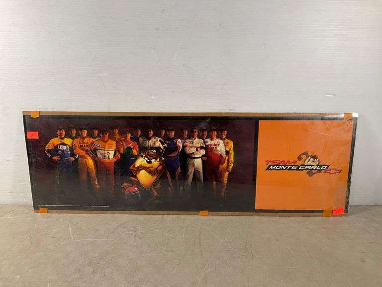 Team Monte Carlo Racing Poster with Looney Tunes Character, 36×11.5 ...