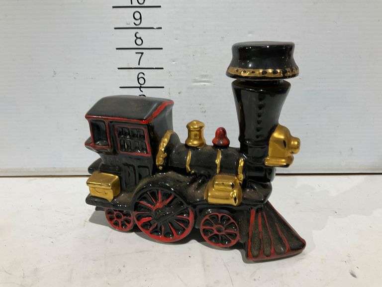 Train-Themed Ceramic Decanter with Cork Stopper - Hash Auctions