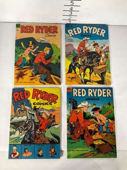 4 Red Ryder Comics by Dell Comics, 1950s - Hash Auctions