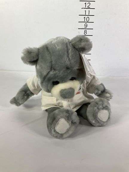 Gray Plush Bear in Medical-Themed Outfit from Children’s National ...
