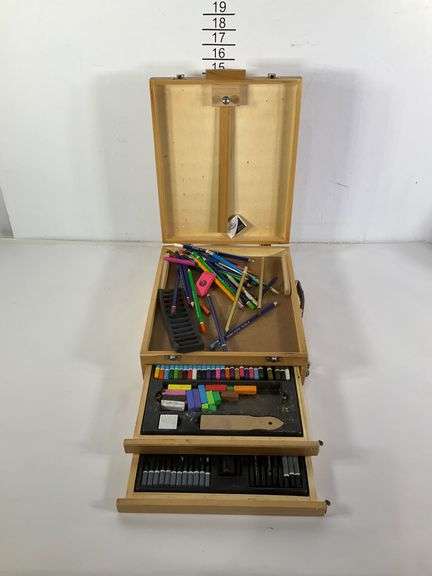 Art Supplies Case with Mixed Media Contents and Compartments - Hash ...