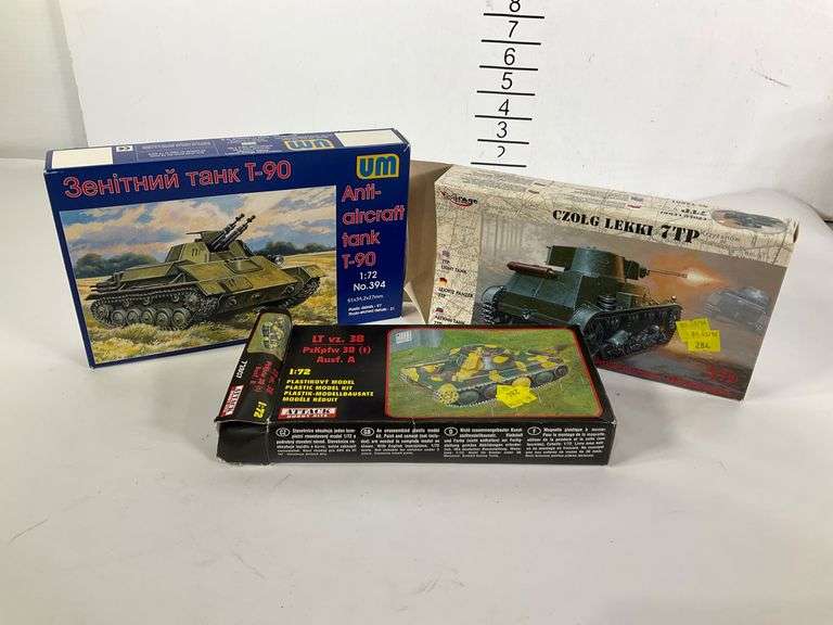 Three 1:72 Scale Plastic Model Tank Kits by UM, Attack Hobby Kits, and ...